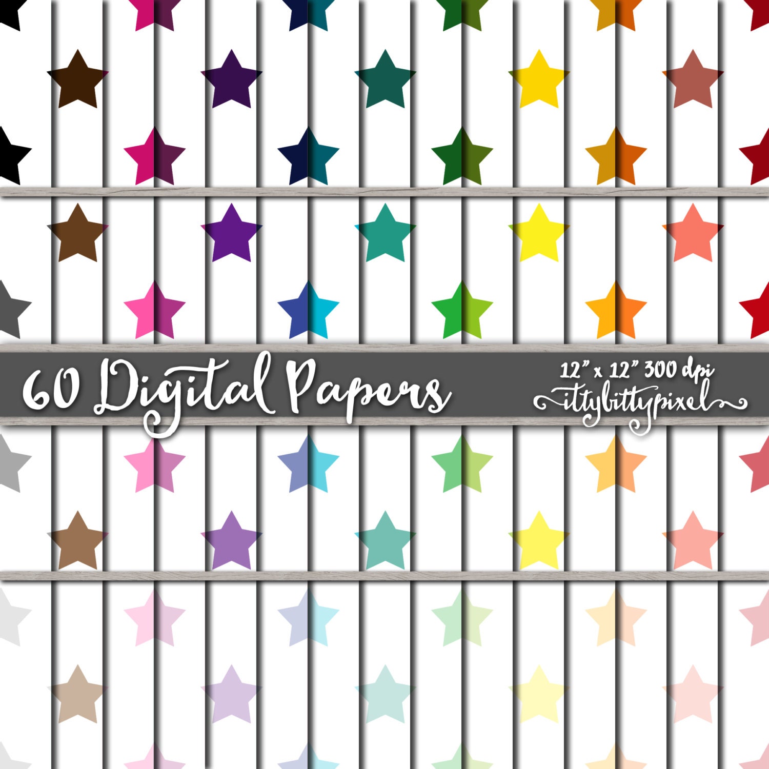 Star Scrapbook Paper Stars Scrapbooking Paper Star Digital | Etsy