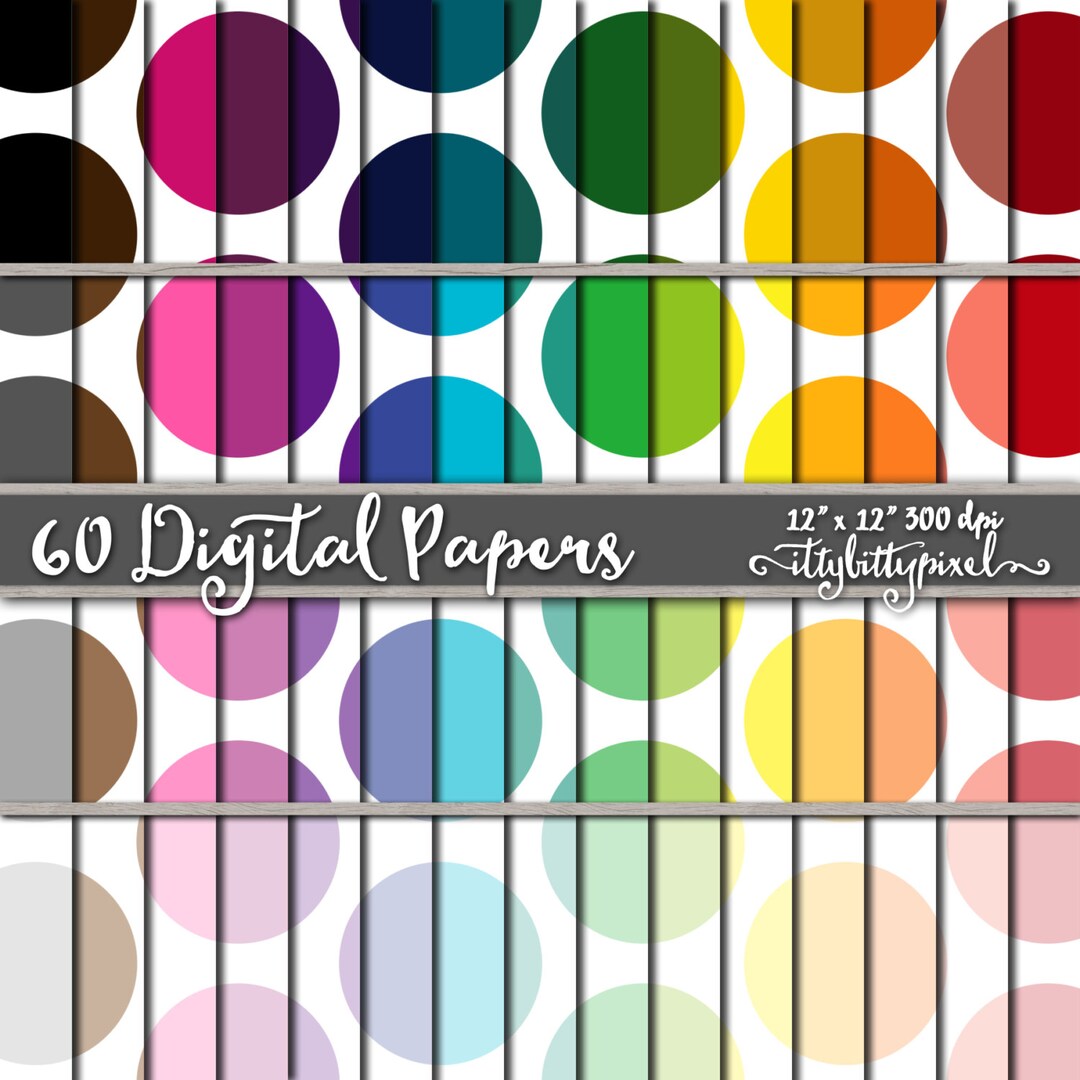 Mega Polka Dot Scrapbook Paper, Polka Dot Scrapbooking Paper, Polka Dot ...