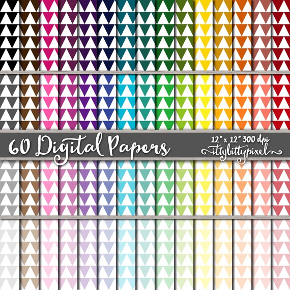 Triangle Scrapbook Paper Triangle Scrapbooking Paper - Etsy
