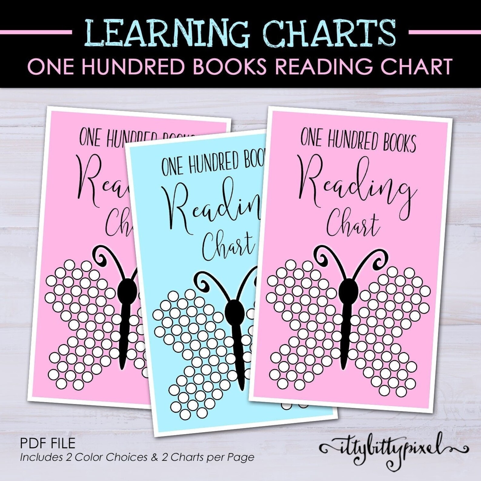 100 Picture Book Reading Chart Literacy Encouragement Tool - Etsy