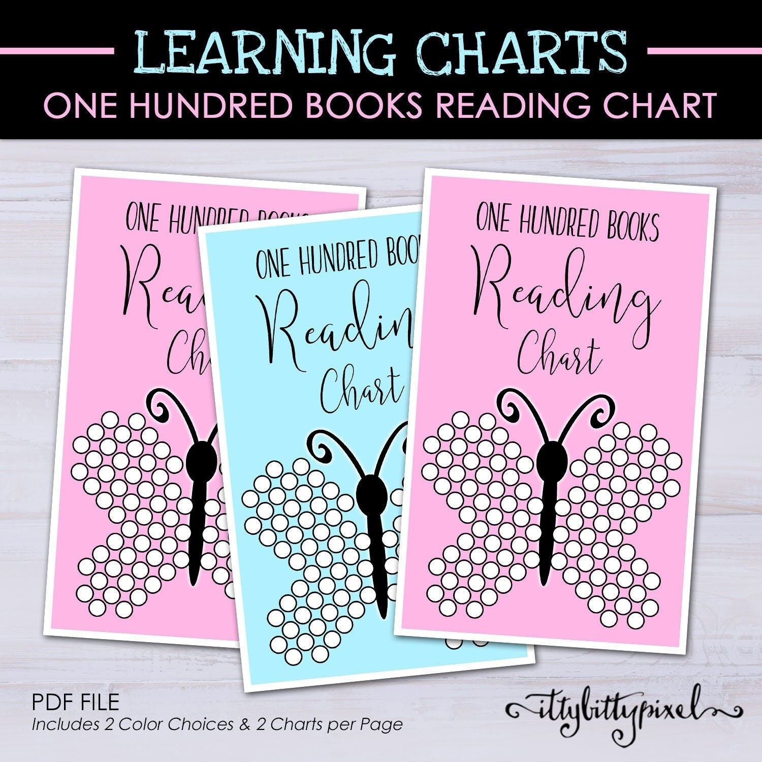 100 Picture Book Reading Chart Literacy Encouragement Tool - Etsy