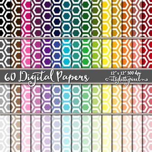 Honeycomb Scrapbook Paper, Hexagon Scrapbooking Paper, Lattice Digital ...