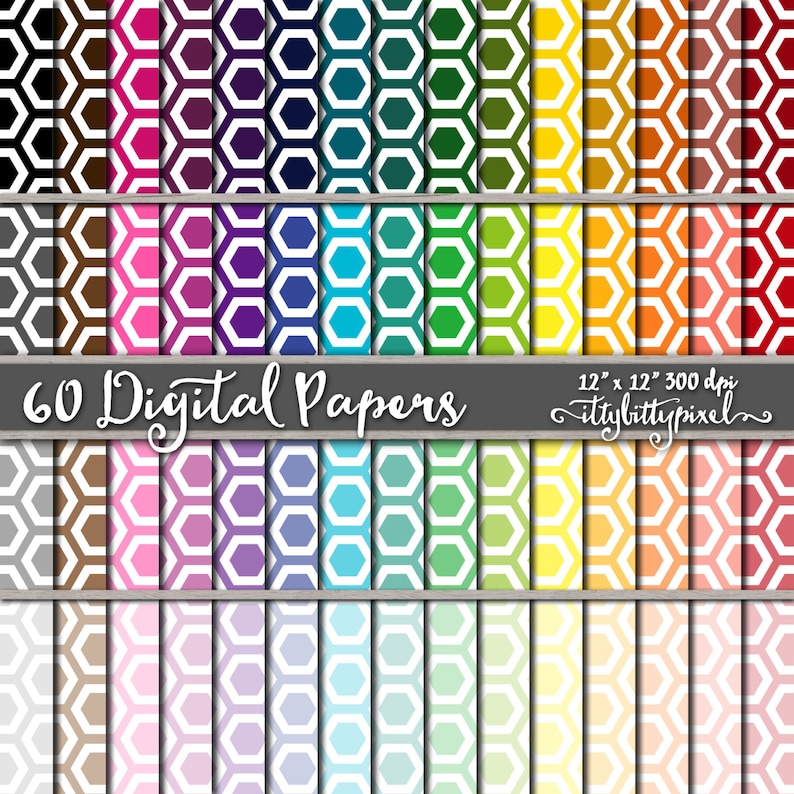 Honeycomb Scrapbook Paper Hexagon Scrapbooking Paper Lattice - Etsy