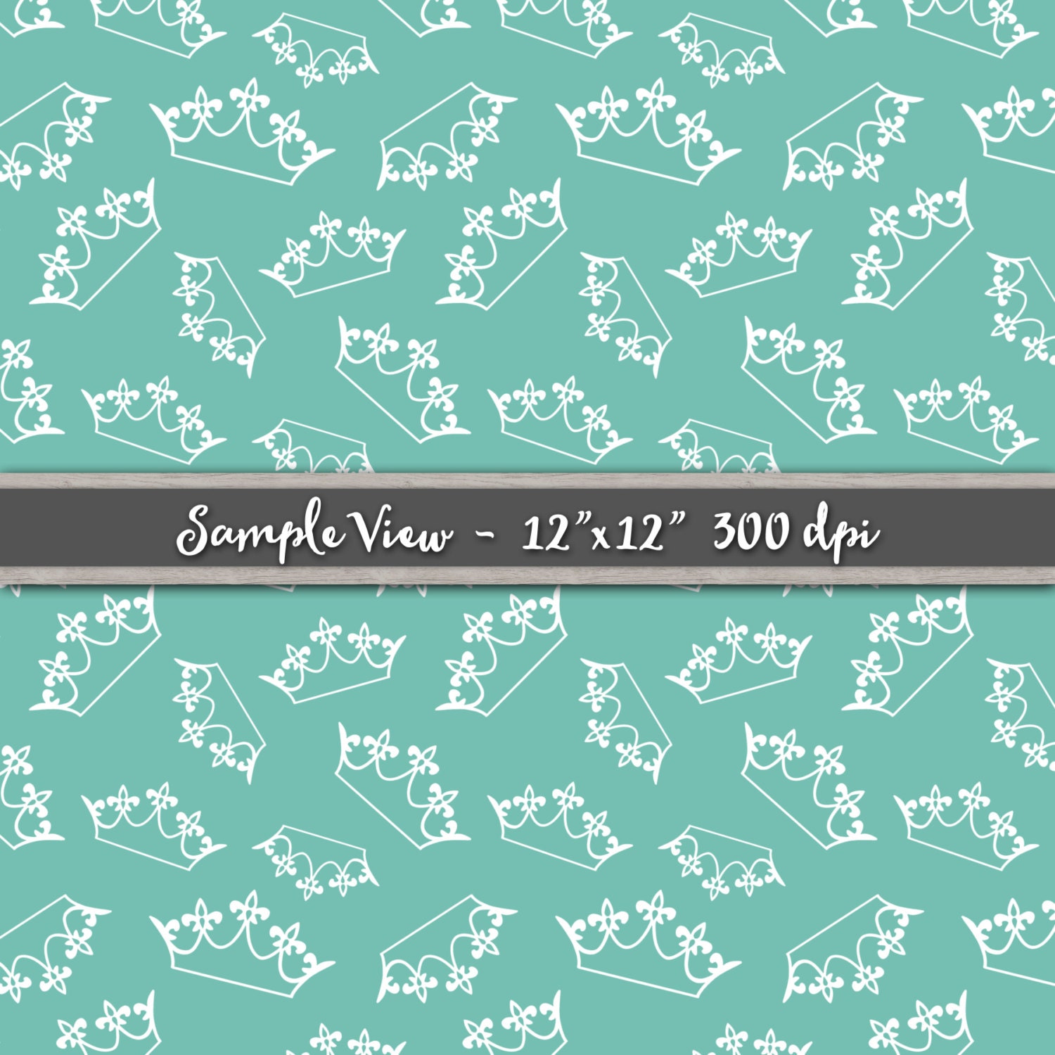 Princess Crown Scrapbook Paper, Crown Scrapbooking Paper, Crown Digital ...
