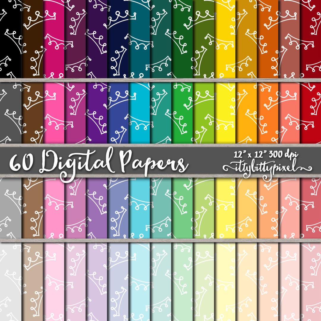 Crown Princess Scrapbook Paper, Princess Scrapbooking Paper, Princess ...