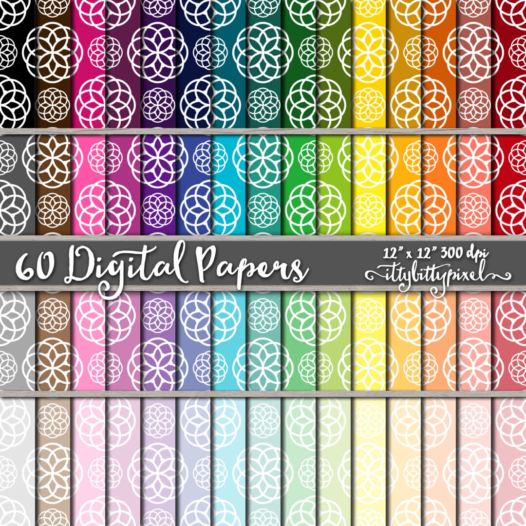Flower Scrapbook Paper, Floral Scrapbooking Paper, Flower Digital Paper ...