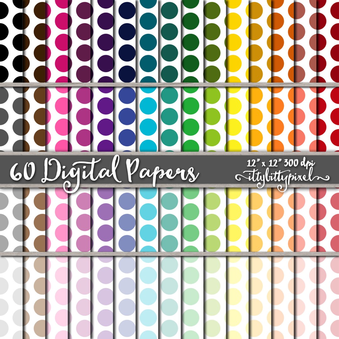 Big Polka Dot Scrapbook Paper, Polka Dot Scrapbooking Paper, Large ...