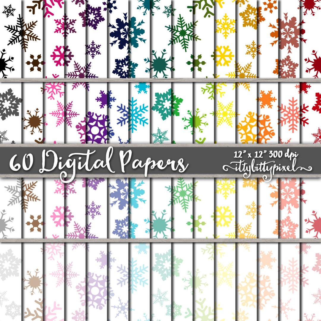 Frozen Scrapbook Paper, Snowflake Scrapbooking Paper, Frozen Digital ...