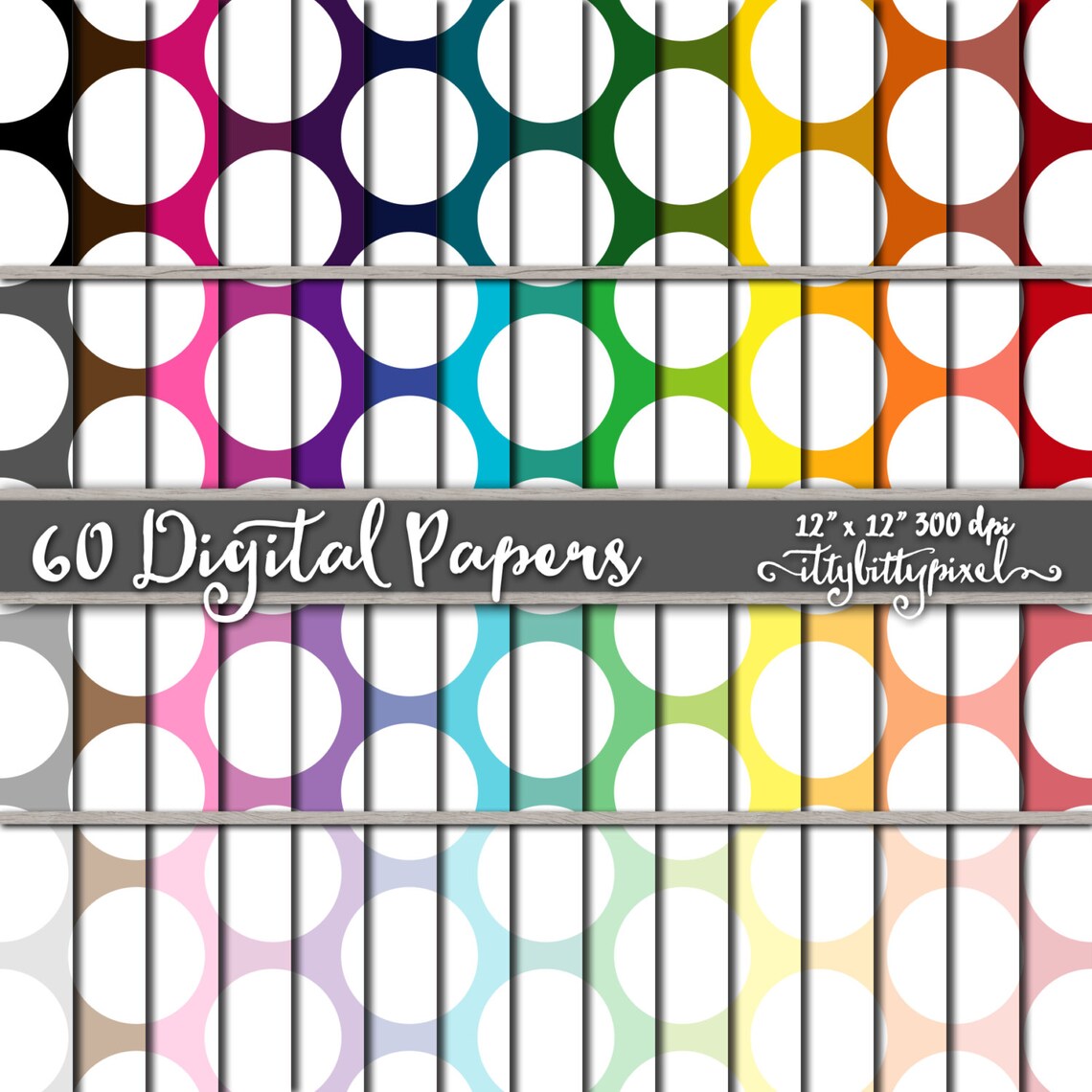 Large Polka Dot Scrapbook Paper, Polka Dot Scrapbooking Paper, Polka ...