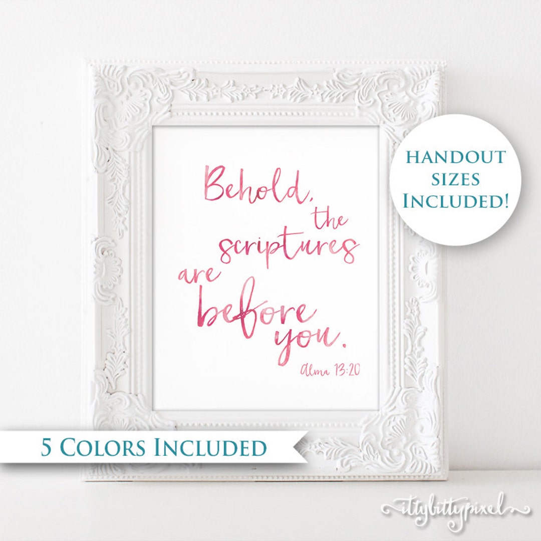 Scriptures Are Before You - LDS Digital Wall Art Print PRINTABLE Book ...