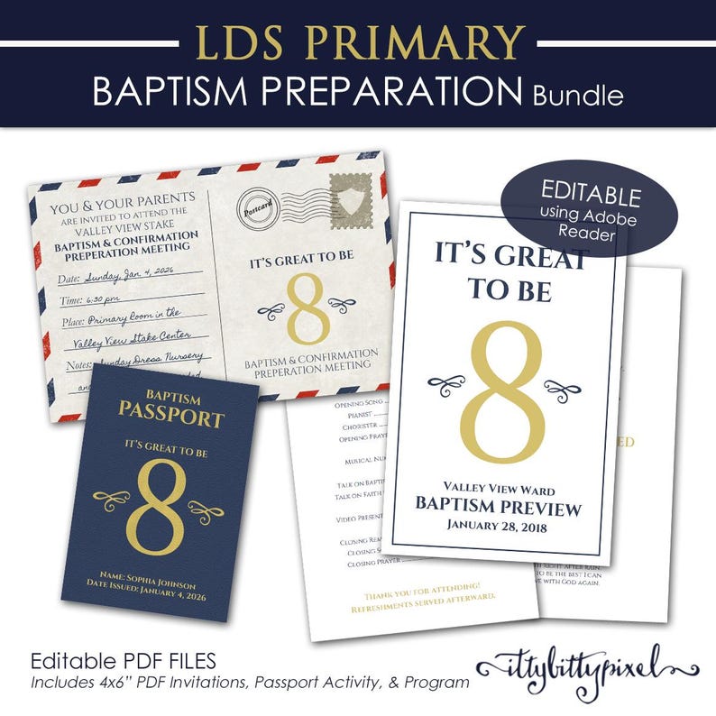 LDS Baptism and Confirmation Preparation Meeting Bundle - Primary It's ...