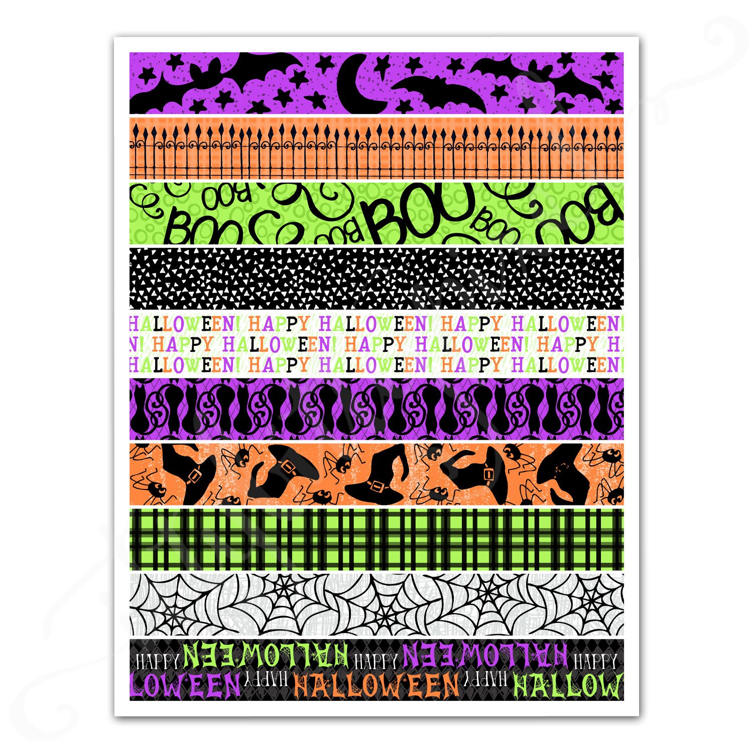 Halloween Paper Chain Craft Holiday Diy Printable PDF Count - Etsy