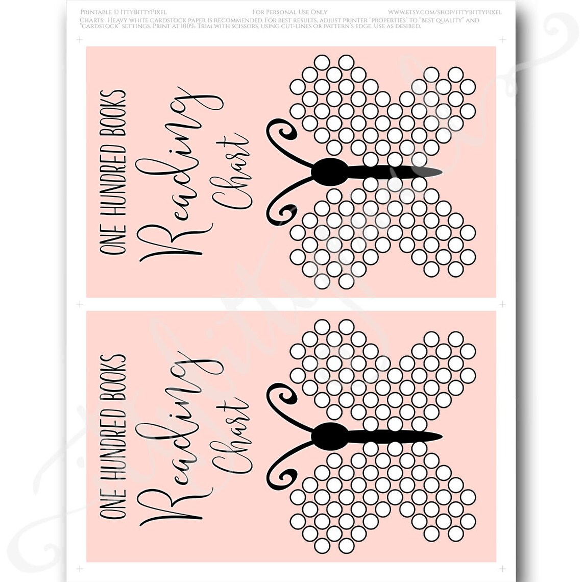 100 Picture Book Reading Chart Literacy Encouragement Tool | Etsy