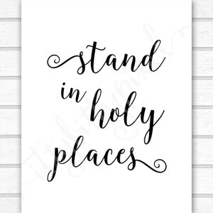 Stand in Holy Places - LDS Digital Wall Art Print PRINTABLE Typography ...