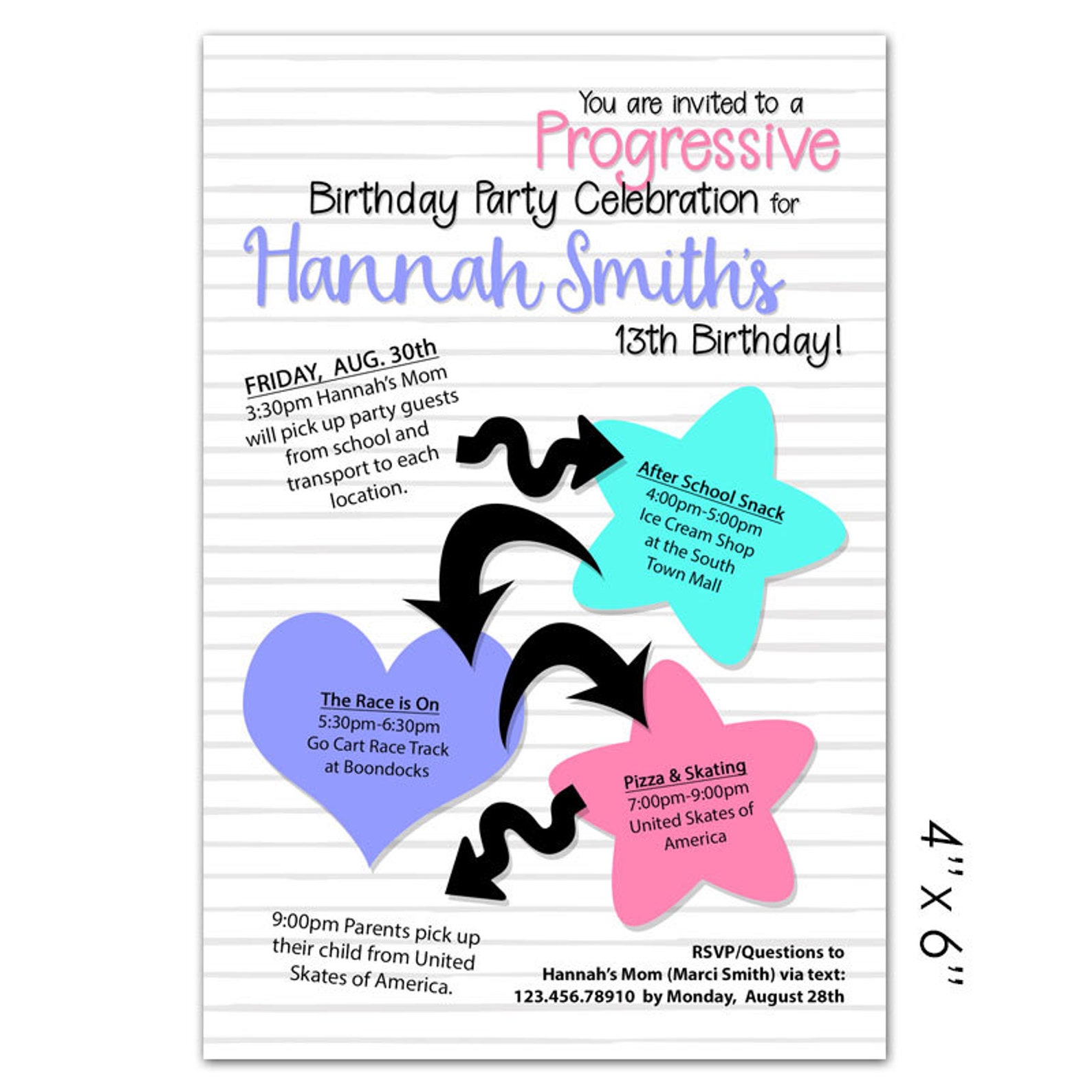 Progressive Birthday Party Invitation Digital Customized | Etsy