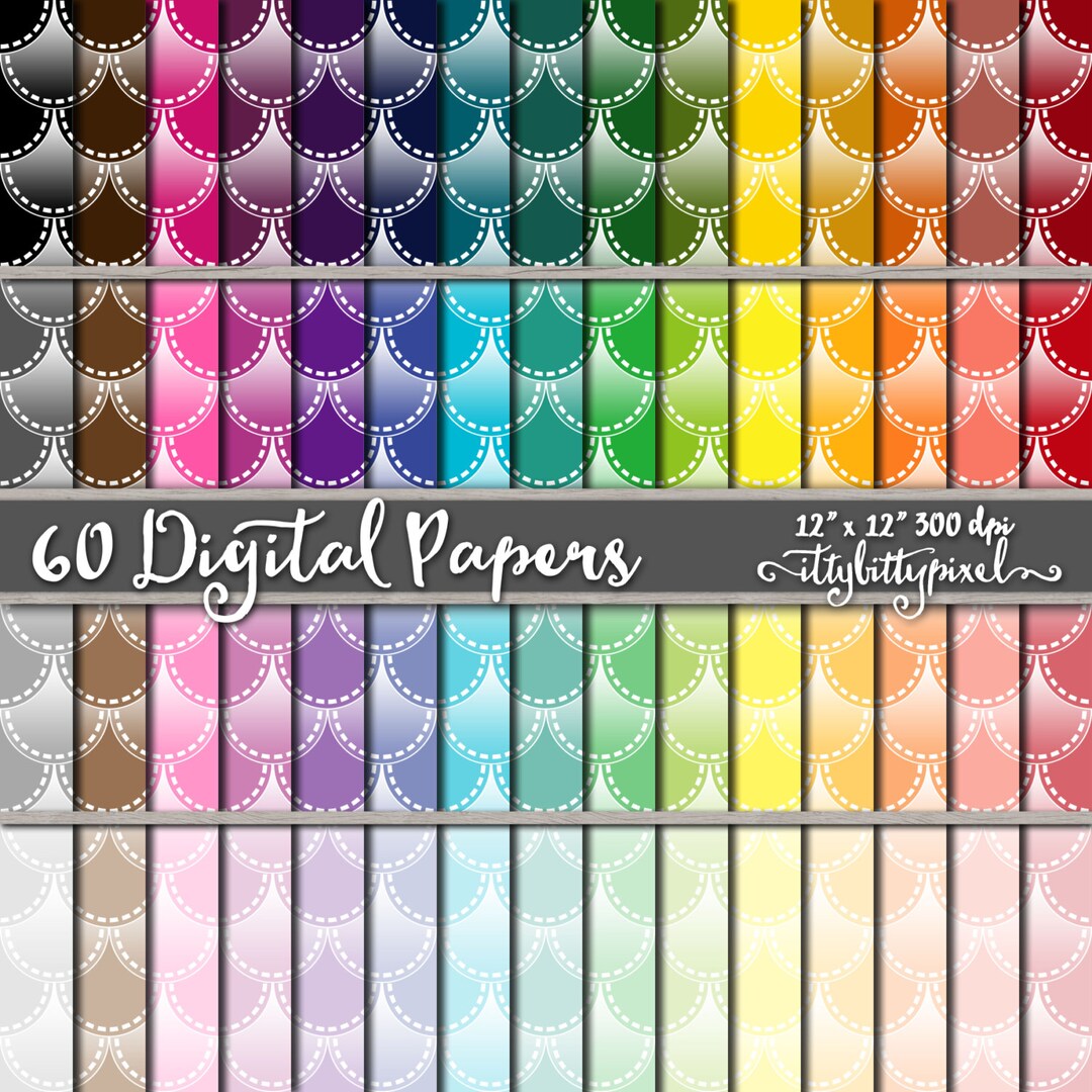 Fish Scales Scrapbook Paper, Scale Scrapbooking Paper, Scallop Digital ...