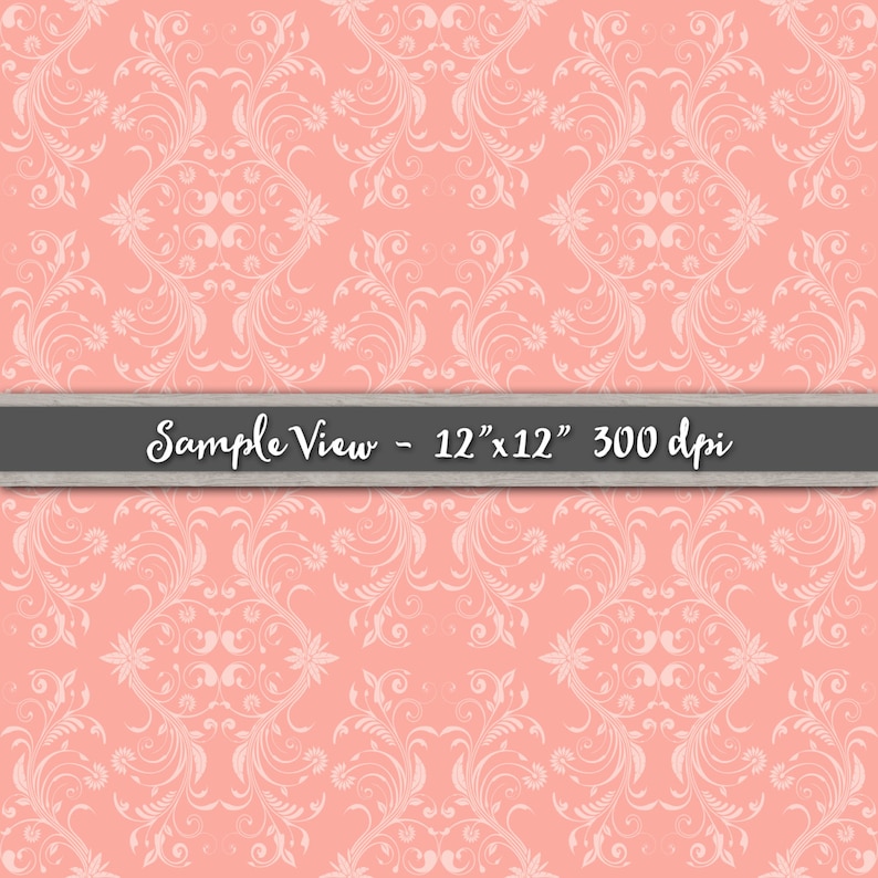 Damask Scrapbook Paper, Vintage Damask Scrapbooking Paper, Damask ...