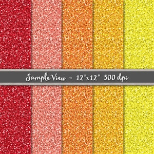 Glitter Digital Paper, Bright Rainbow Colors, Sparkle Scrapbooking ...