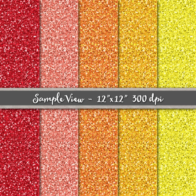 Glitter Digital Paper Bright Rainbow Colors Sparkle - Etsy