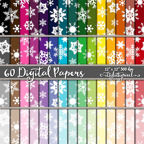 Snow Scrapbook Paper Snowflake Scrapbooking Paper Frozen - Etsy