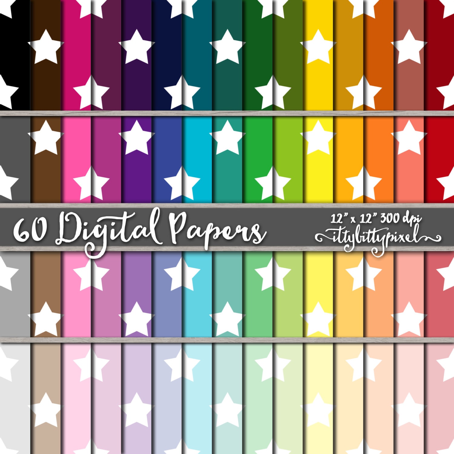 Star Scrapbook Paper Stars Scrapbooking Paper Star Digital | Etsy