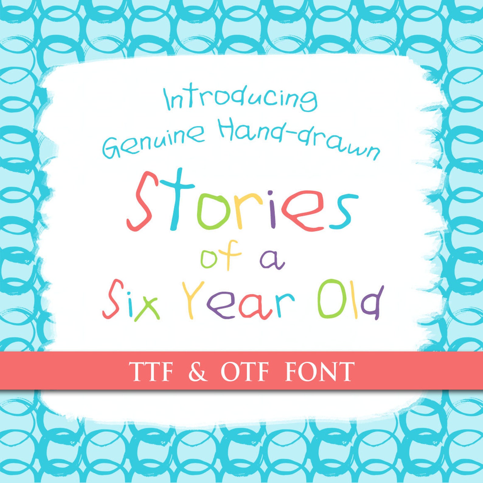 Child Handwritten Font - Genuine Handwriting Stories of a Six Year Old ...