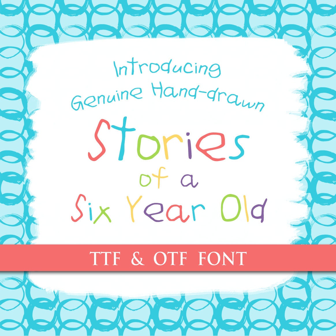 Child Handwritten Font Genuine Handwriting Stories of a Six Year Old ...
