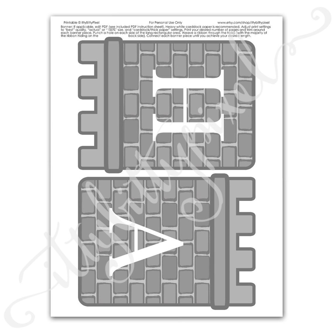 Castle Party Banner EDITABLE Printable PDF Wall Decor - Etsy