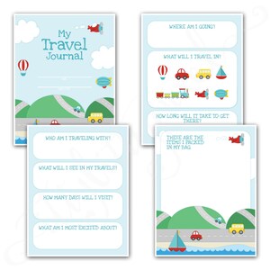 Kids Travel Journal- Printable Digital PDF Road Trip Daily Memory Book ...