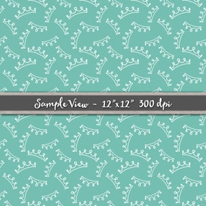 Crown Princess Scrapbook Paper, Princess Scrapbooking Paper, Princess ...