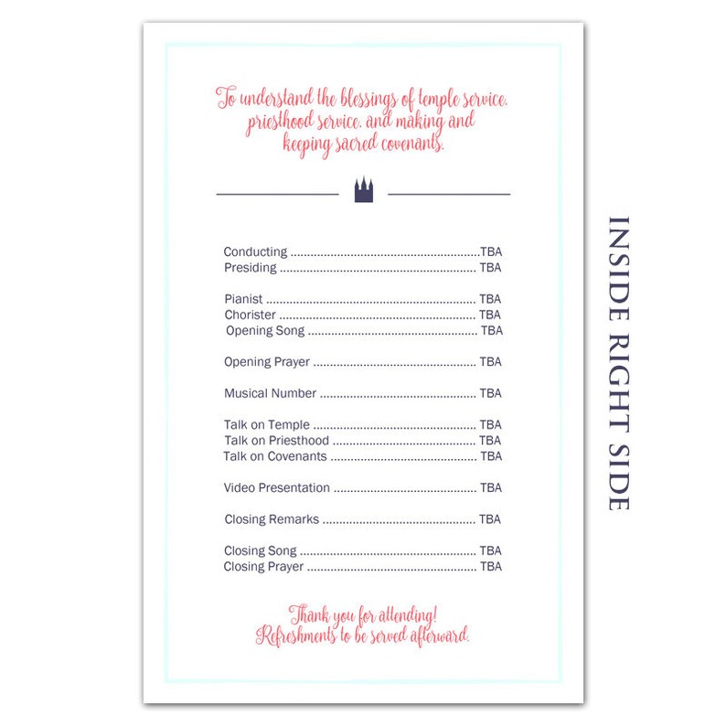Temple and Priesthood Preparation Program - LDS Primary 2020 Editable ...