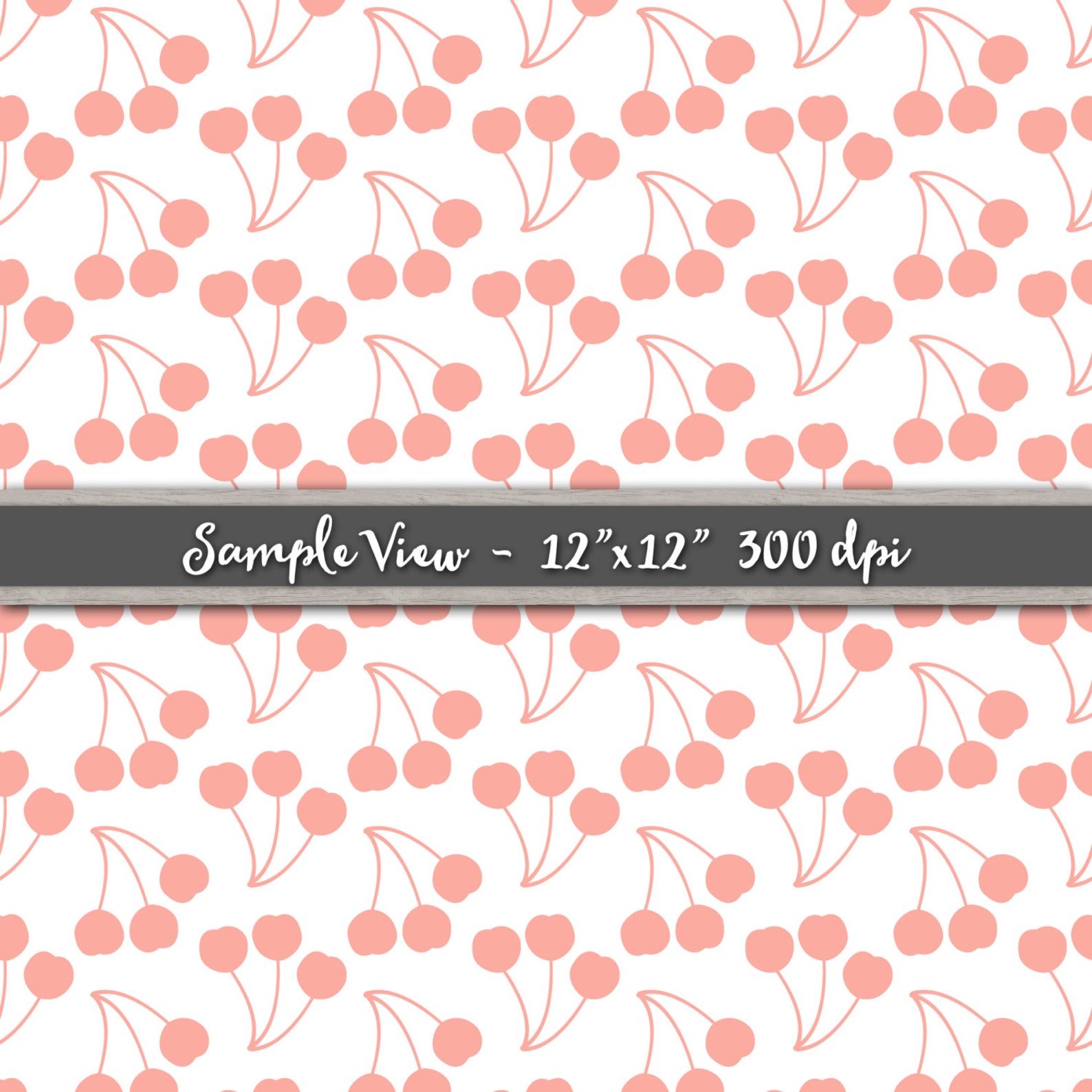 Cherry Scrapbook Paper Fruit Scrapbooking Paper Cherry | Etsy