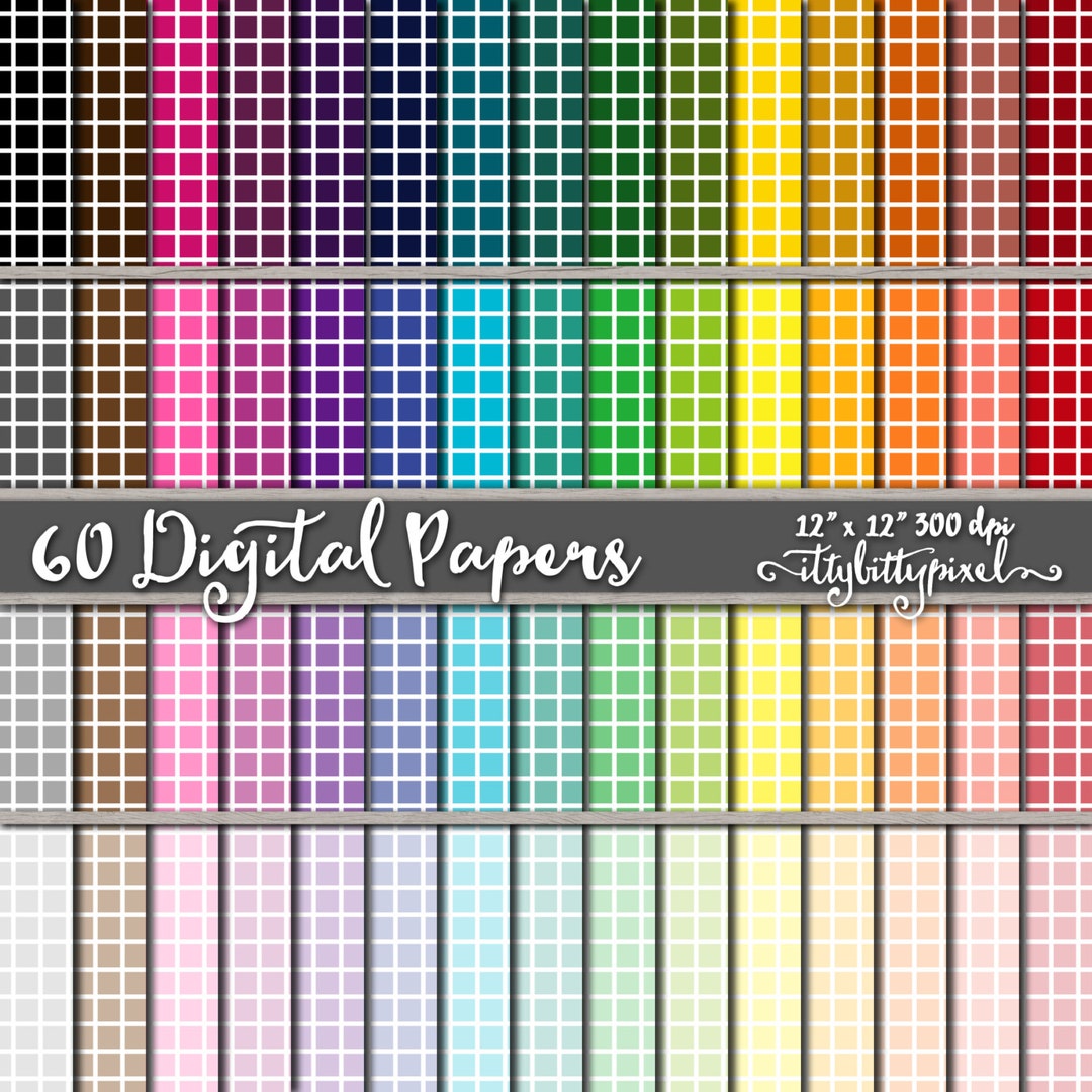 Grid Digital Paper, Graph Scrapbooking Paper, Grid Digital Paper ...