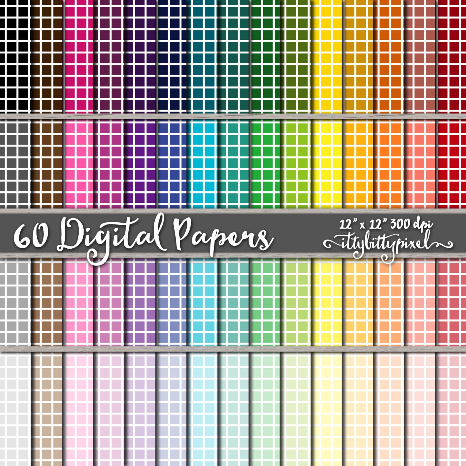Grid Digital Paper Graph Scrapbooking Paper Grid Digital - Etsy
