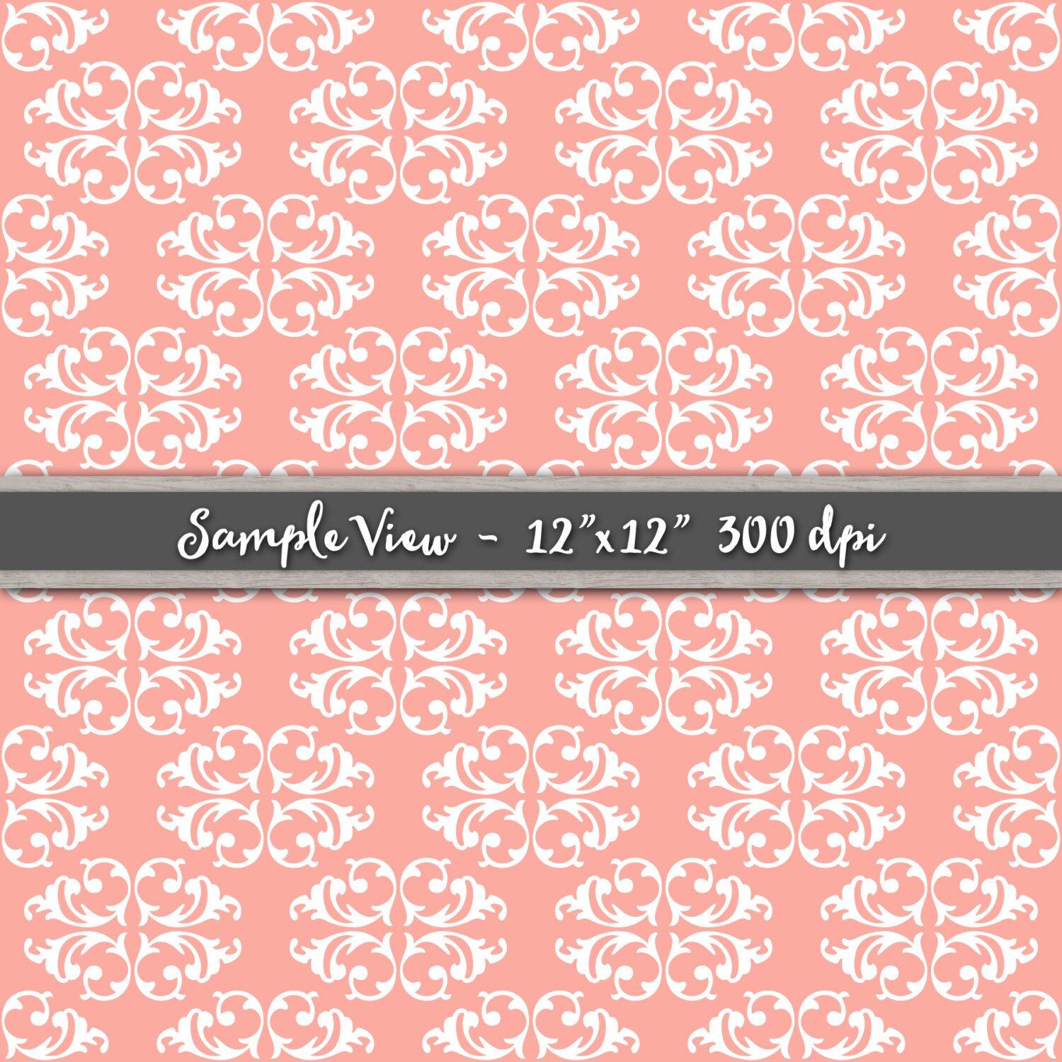 Damask Scrapbook Paper Flourish Damask Scrapbooking Paper | Etsy