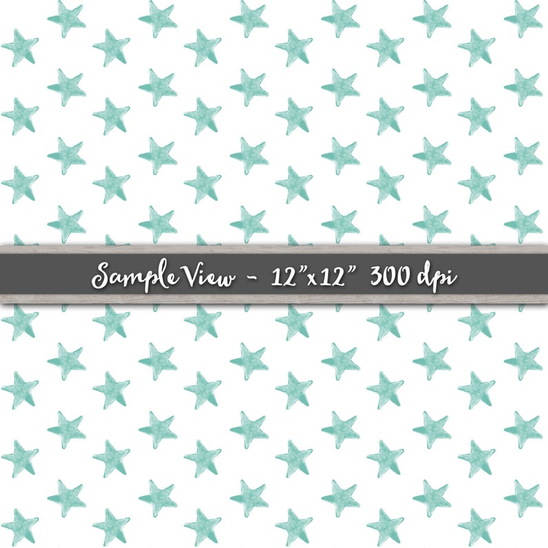Watercolor Star Scrapbook Paper, Watercolor Paper, Paint Digital Paper ...