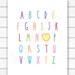 Alphabet Heart - Digital Wall Art Print PRINTABLE Girls Bedroom Baby ...