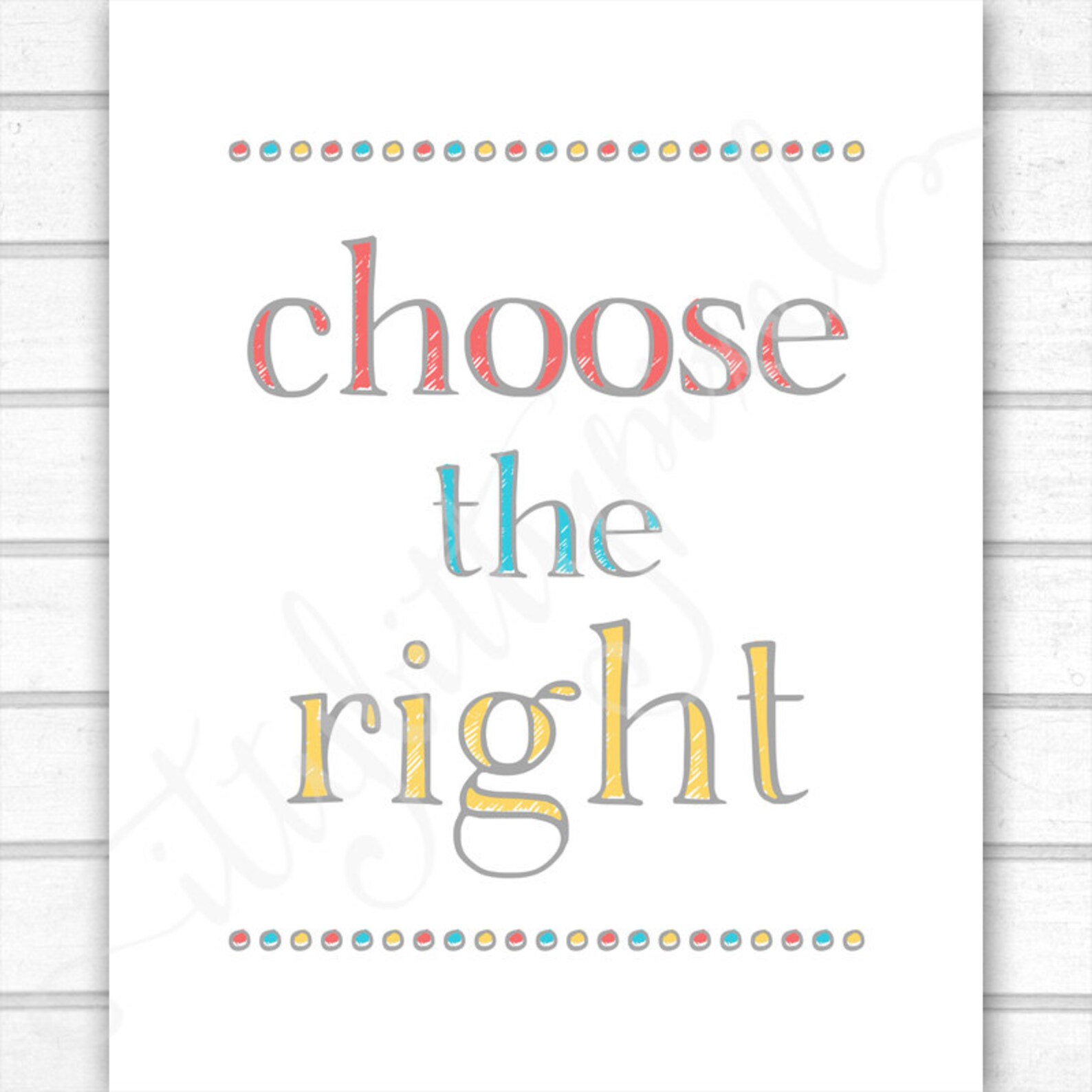 Choose the Right LDS Digital Wall Art Print PRINTABLE Ctr - Etsy