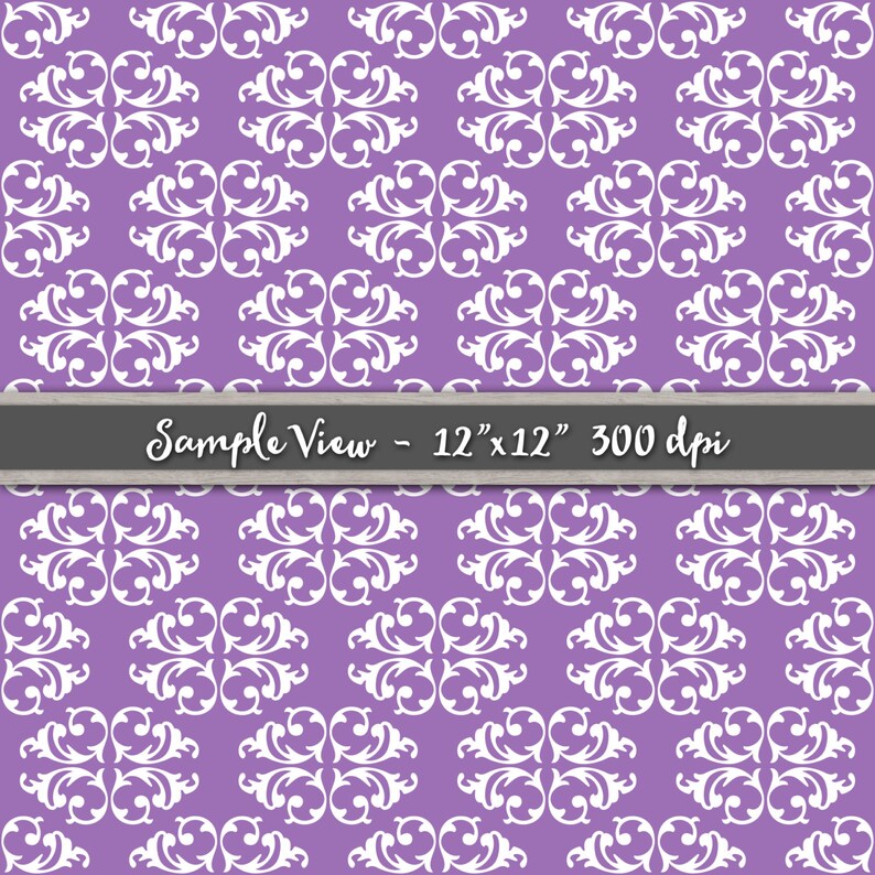 Damask Scrapbook Paper Flourish Damask Scrapbooking Paper - Etsy