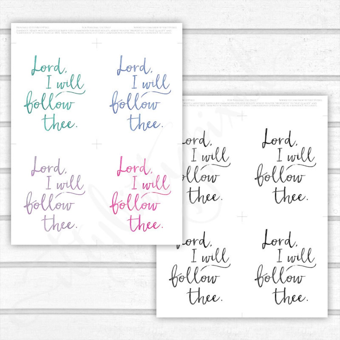 Lord I Will Follow Thee - LDS Digital Wall Art Print PRINTABLE ...