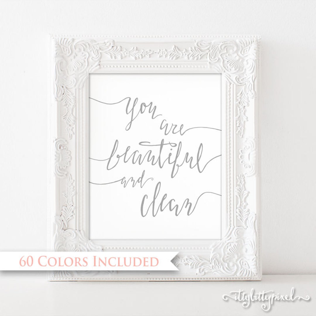 You Are Beautiful & Clean - LDS Digital Wall Art Print PRINTABLE ...