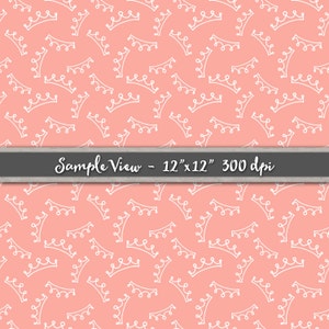 Crown Princess Scrapbook Paper, Princess Scrapbooking Paper, Princess ...