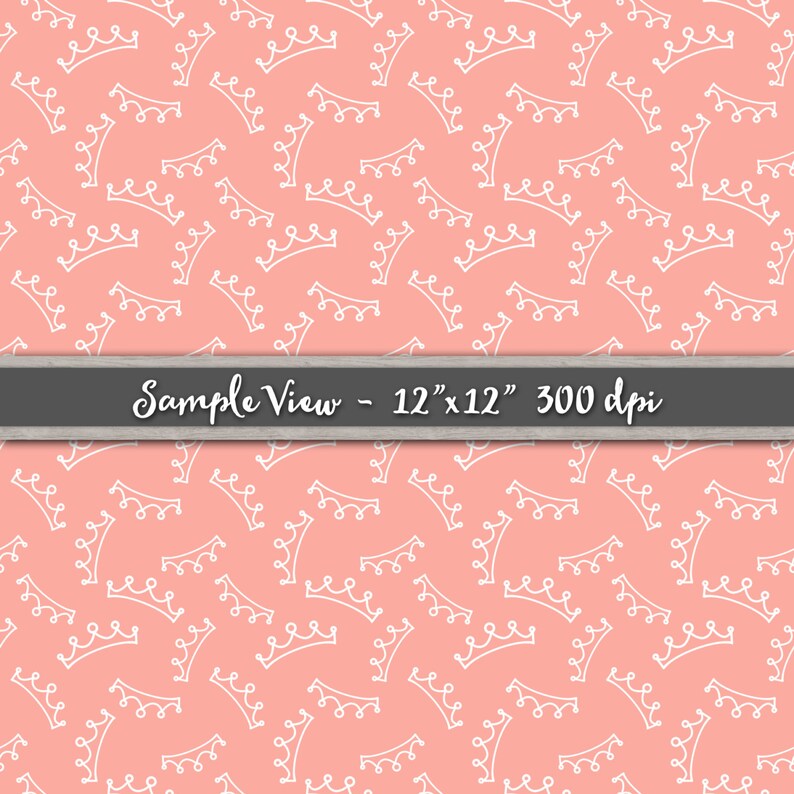 Crown Princess Scrapbook Paper, Princess Scrapbooking Paper, Princess ...