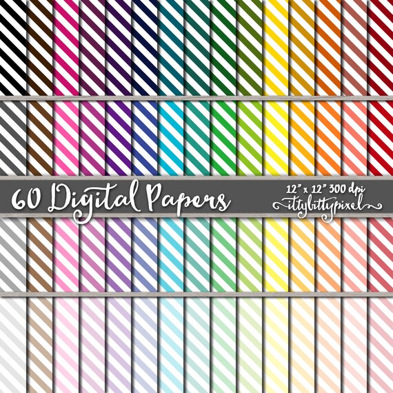 Diagonal Stripe Scrapbook Paper Stripe Scrapbooking Paper | Etsy