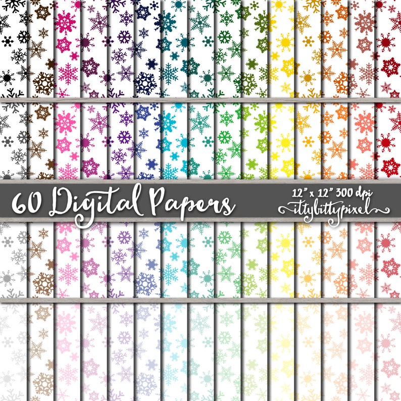 Snowflake Scrapbook Paper Snowflake Scrapbooking Paper | Etsy