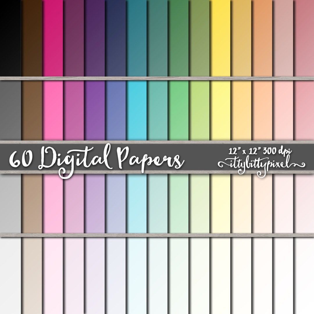 Ombre Solid Color Scrapbook Paper, Ombre Colored Scrapbooking Paper ...