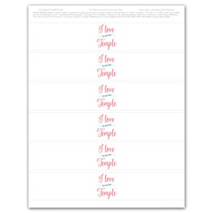 Temple and Priesthood Preparation Bottle Labels - LDS Primary 2020 ...