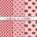 Teal Pink Flower Paper Shabby Chic Digital Paper Pack Floral Country ...
