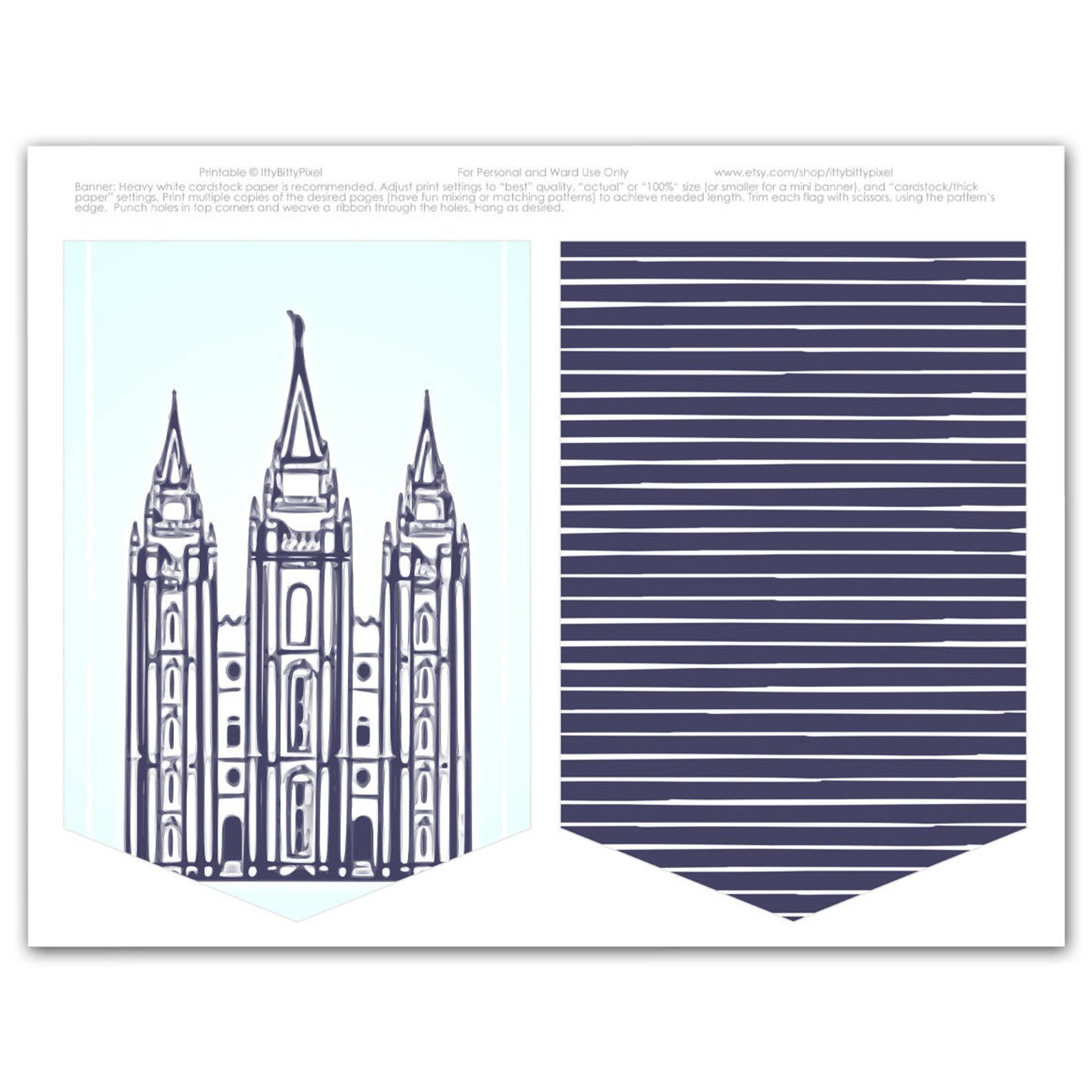 Temple and Priesthood Preparation Banner LDS Primary 2020 - Etsy