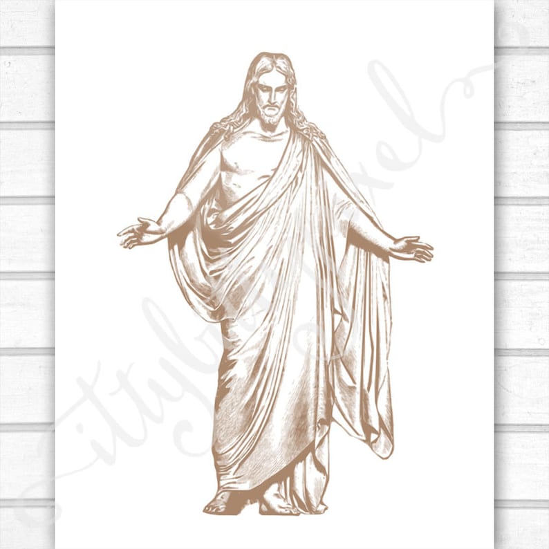 Jesus Christ Savior - LDS Digital Wall Art Print PRINTABLE Yw Young ...